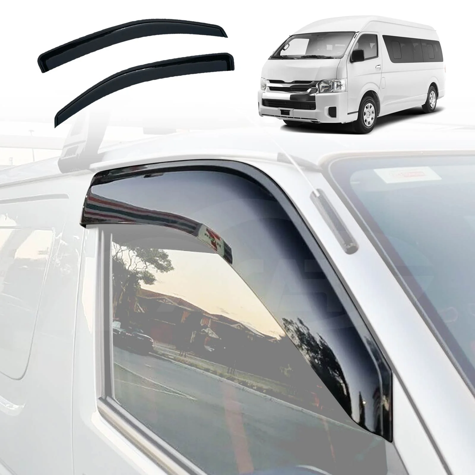 DOOR VISOR SMOKED (KOREA) (2D) TOYOTA HIACE (2016 UP) – US AUTO