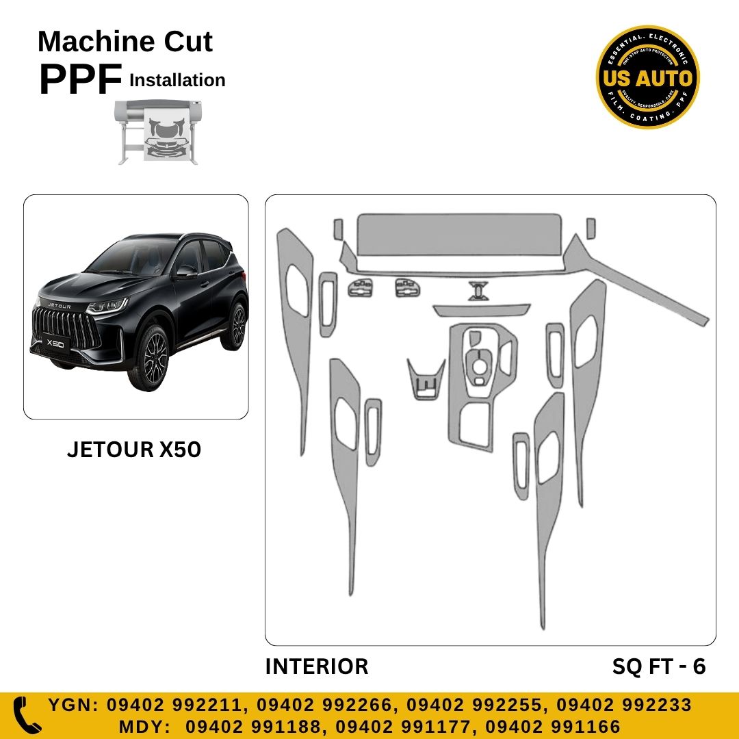 MACHINE CUT INTERIOR PPF JETOUR X50 (2025 UP) – US AUTO