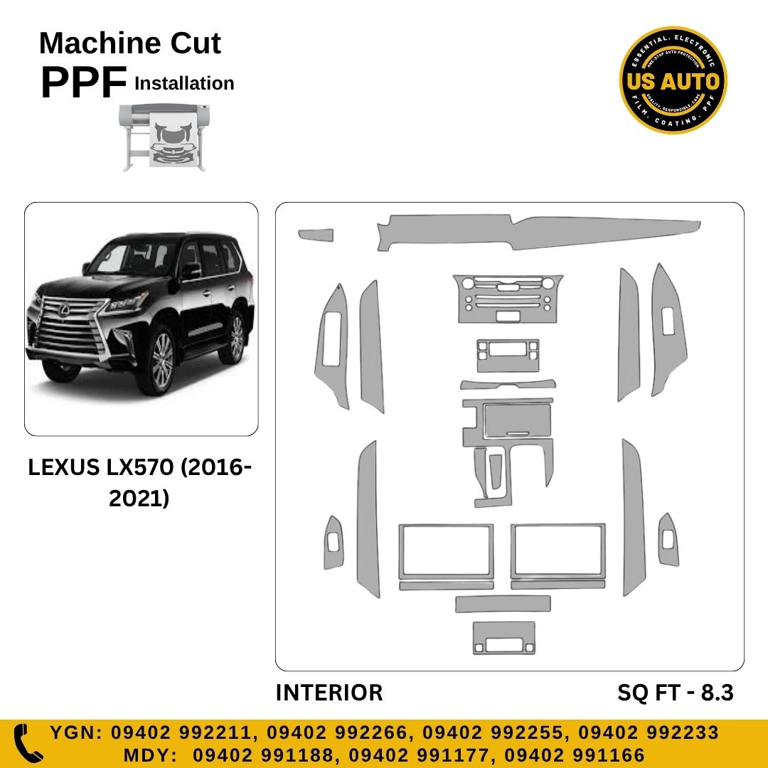 MACHINE CUT INTERIOR PPF LEXUS LX570 (2016 UP) – US AUTO